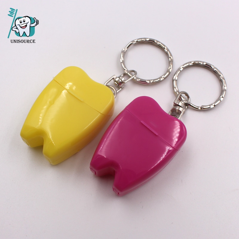 Cute 12 Yards Small Tooth Dental Floss with KeyChain - Buy 12 Yards ...